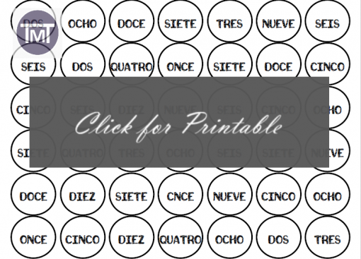 Spanish Numbers Connect Four (Free Printable Kids Activity) - The Mummy ...